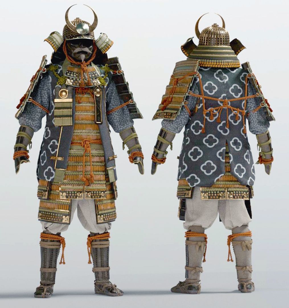 Ancient Japanese Samurai Warrior Armor