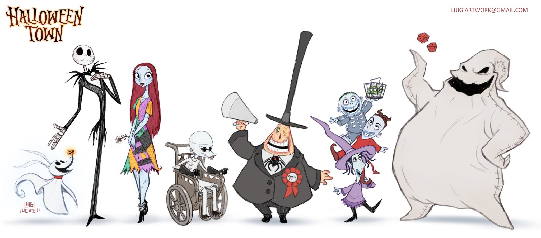 The Nightmare Before Christmas Characters Drawings