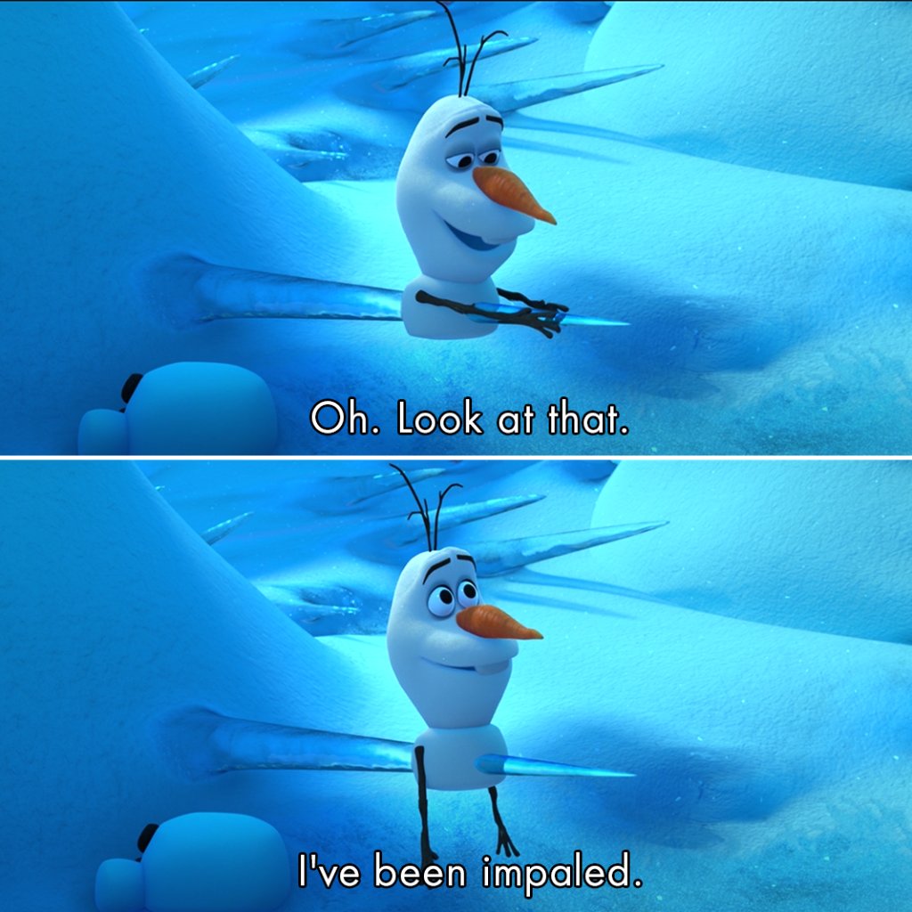 Frozen Memes Olaf Impaled