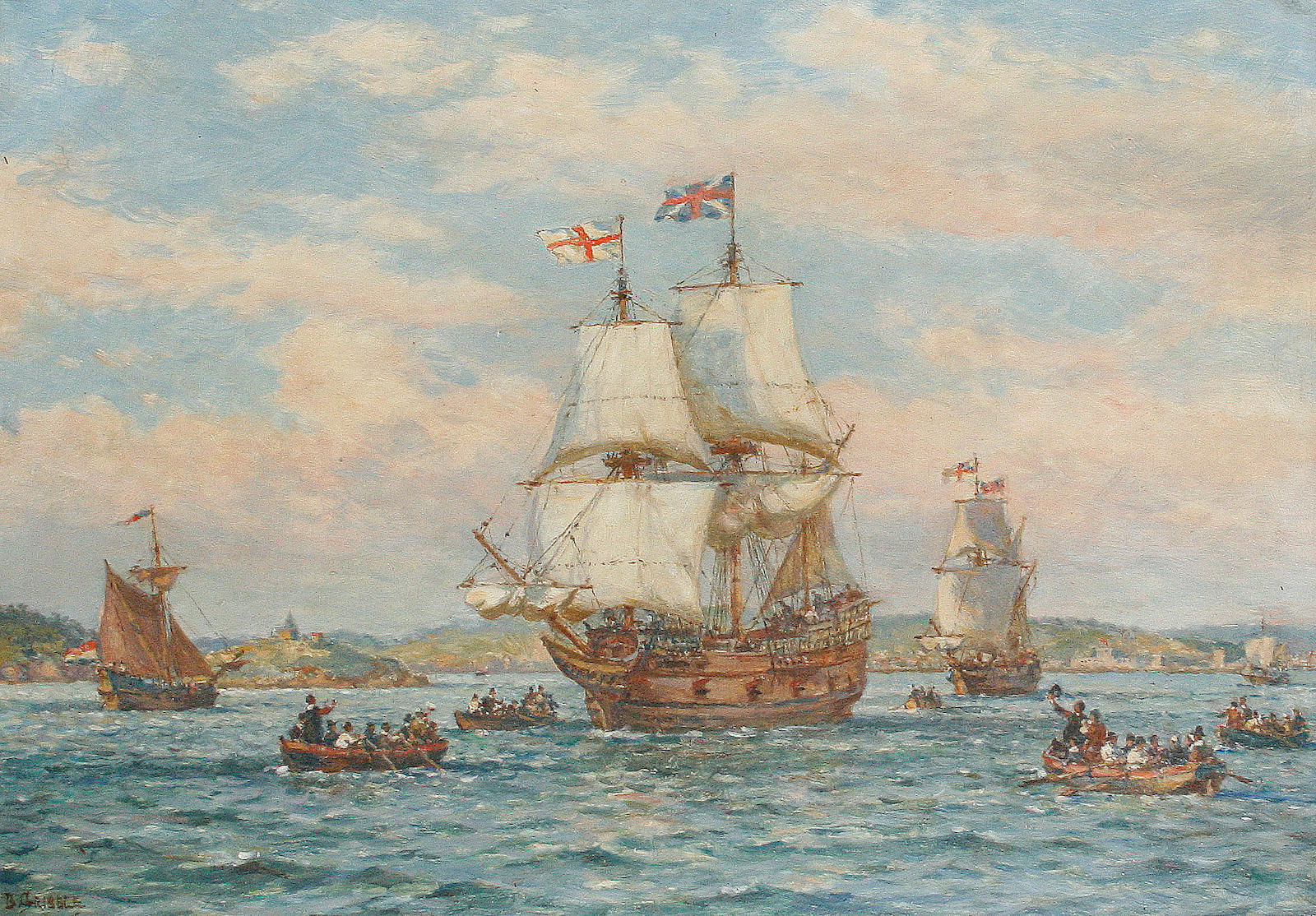 Mayflower And Speedwell Ships