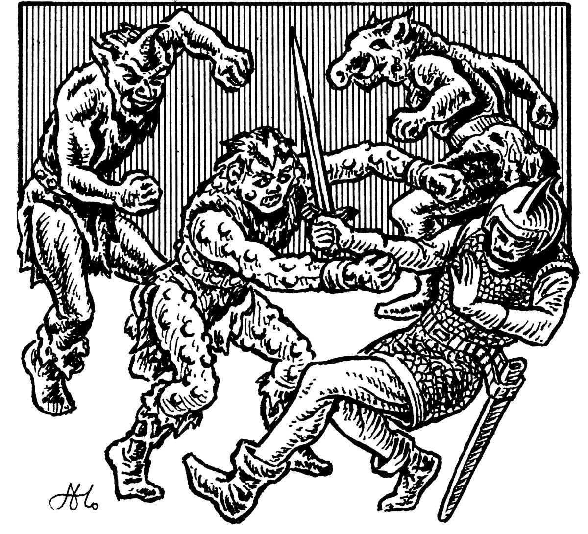 Ogrillon attack – half-orc ogres who mostly resemble orcs but sometimes ...