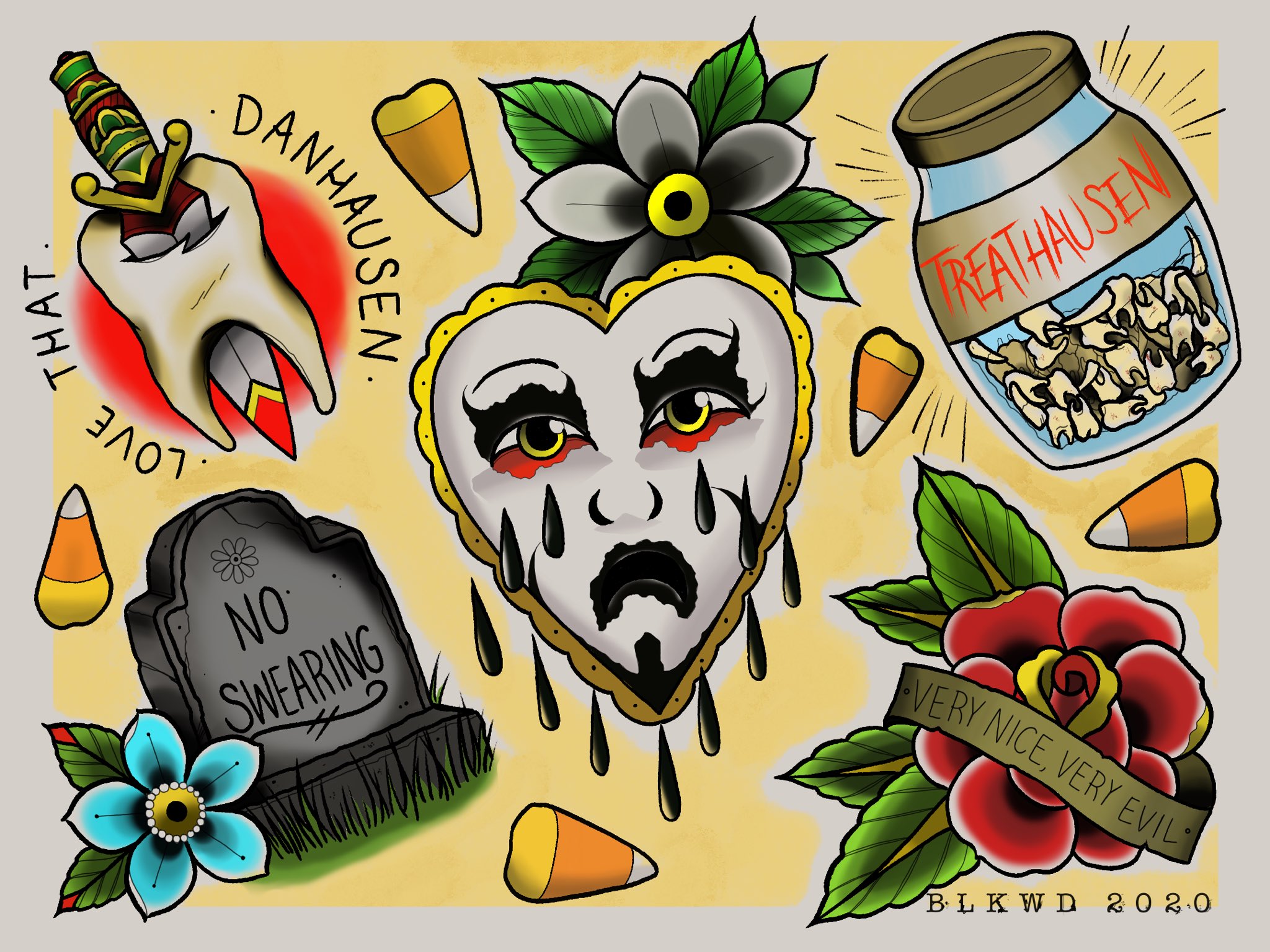 Horror Movie Tattoo Flash