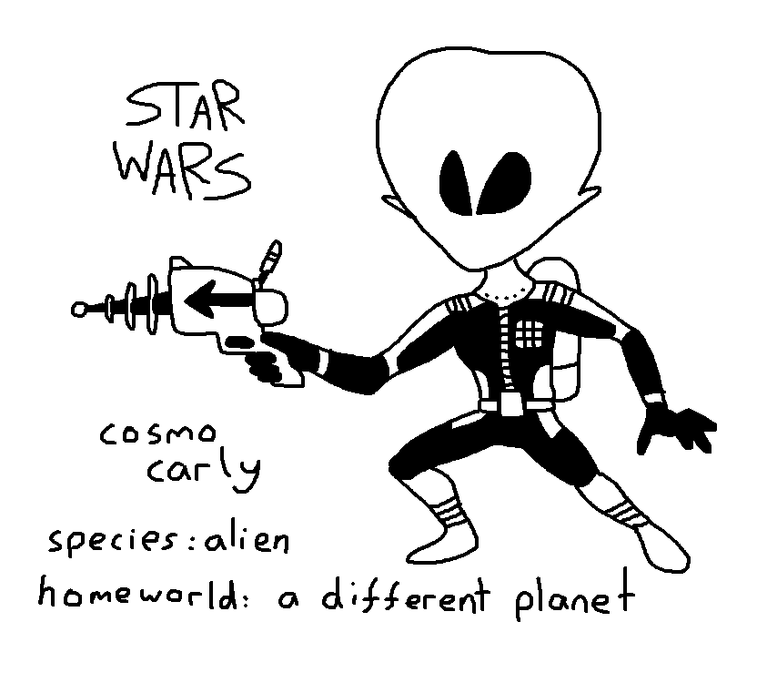 「here's my star wars OC, they are an alien from space 」samanthuel🌱B*L*Mの漫画