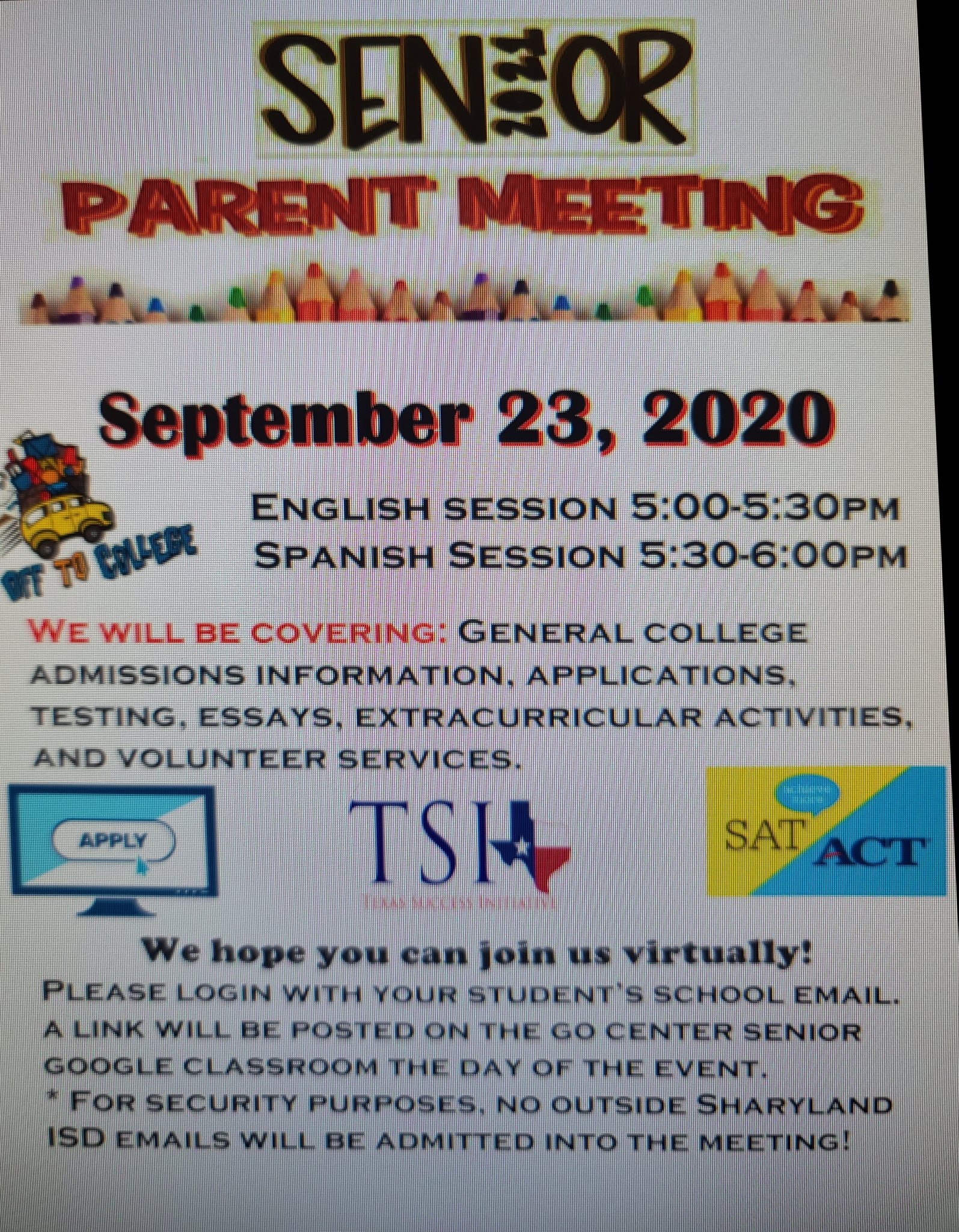 Parent Meeting Flyer
