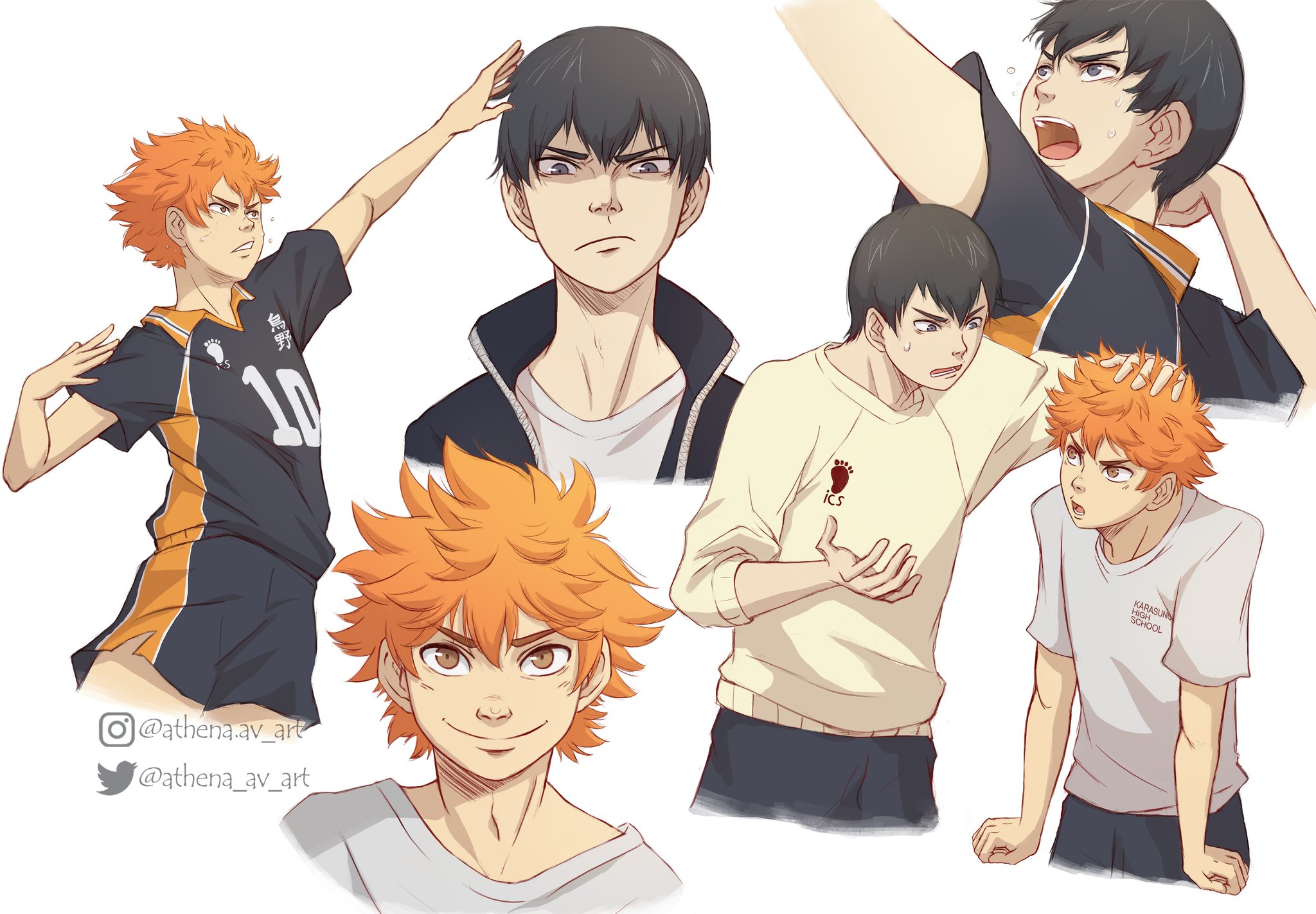 Athena-av art🧡💚New Stock & Preorders September 4 on Twitter: "Some #sketches of Hinata and ...