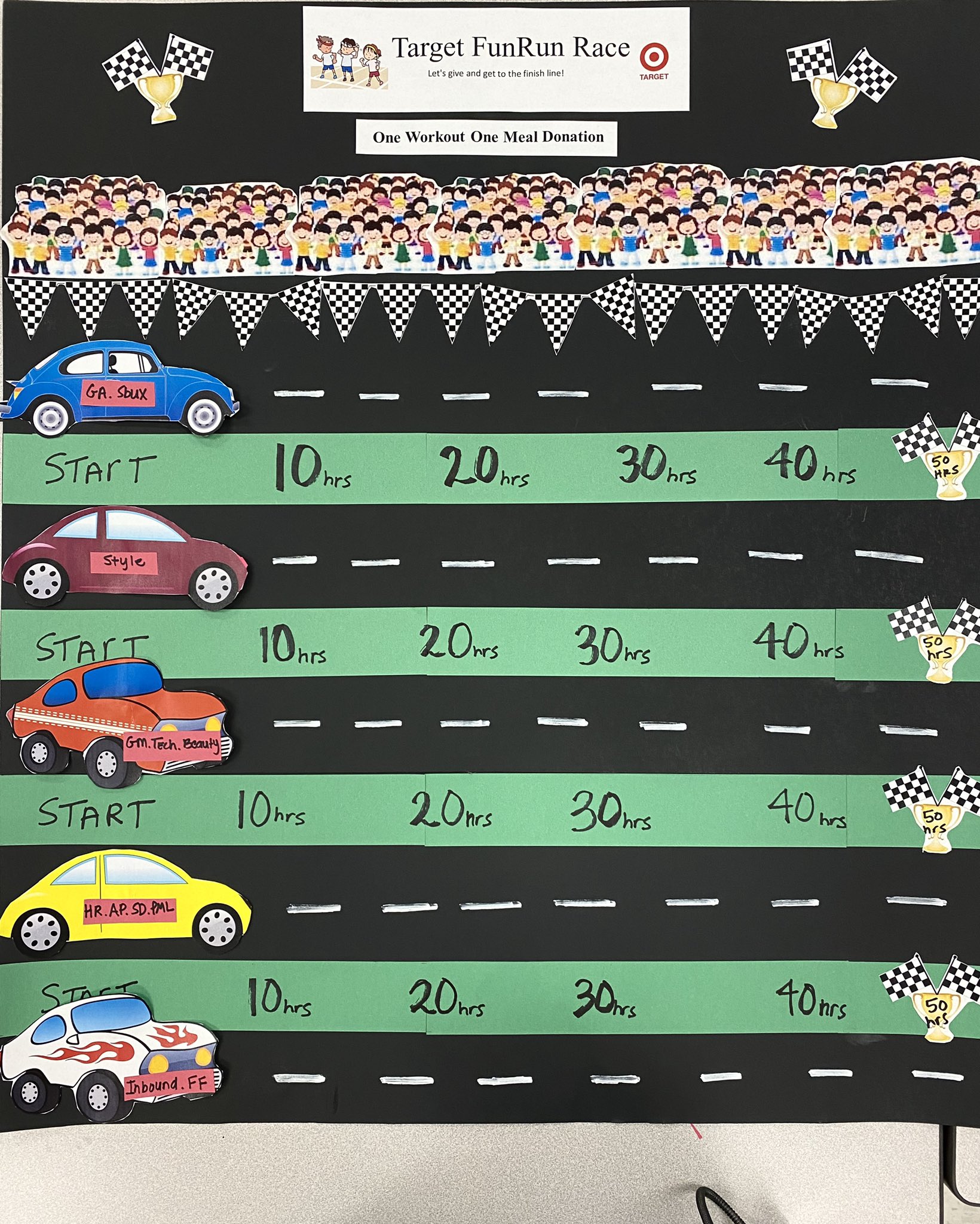 Race Track Bulletin Board