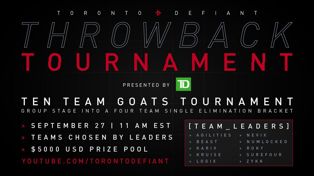 Each Defiant member is leading a GOATs team (including OWL players) on ...