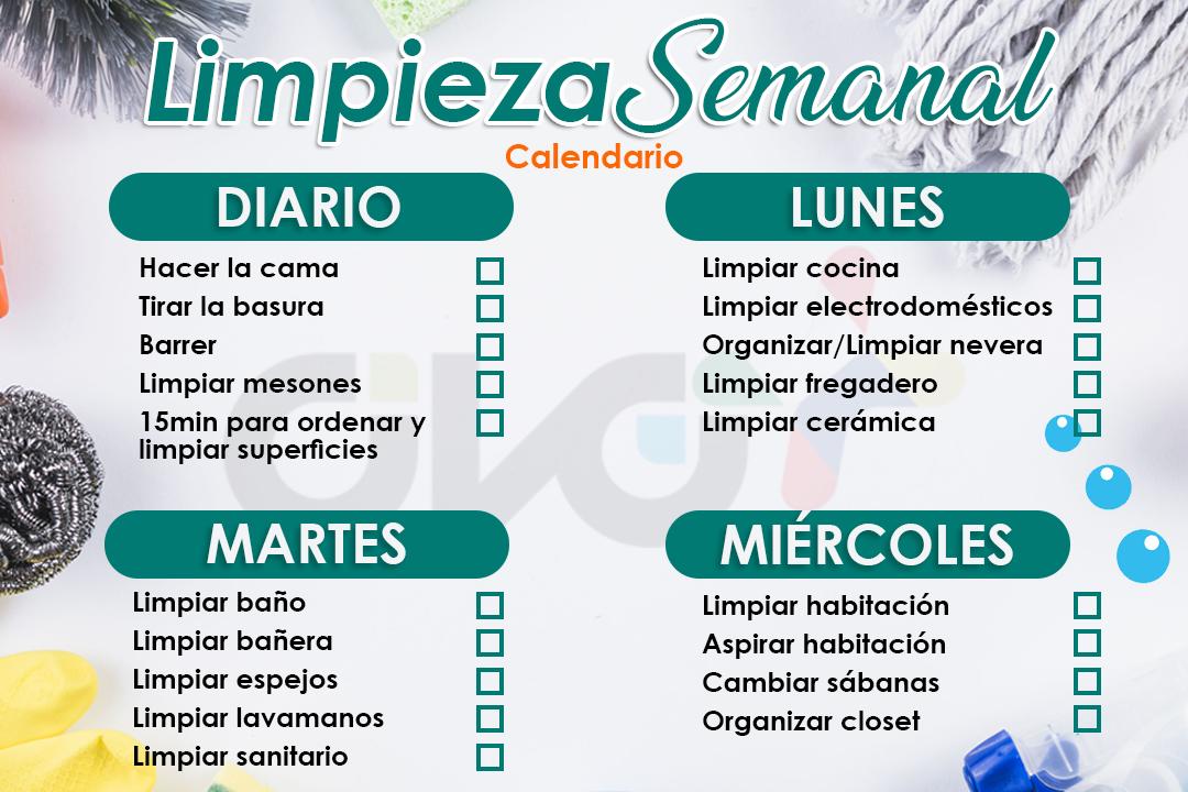 Calendario De Limpieza