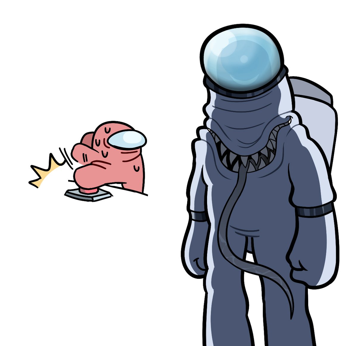 「white sus ...... #AmongUs 」|Mhuyoのイラスト