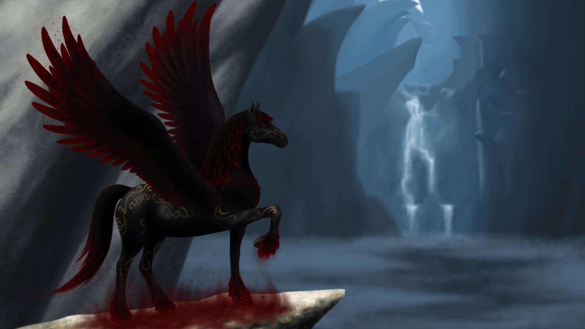 Dark Pegasus Wallpaper