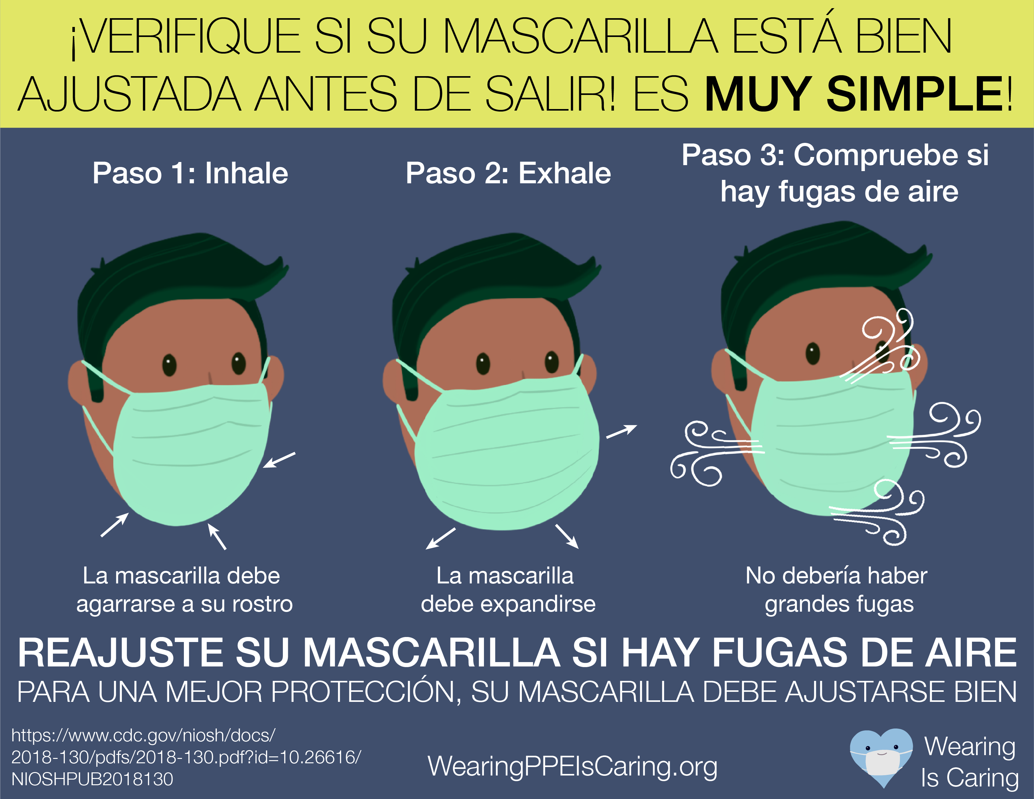 Spanish (Español) Mask Guidelines / Twitter