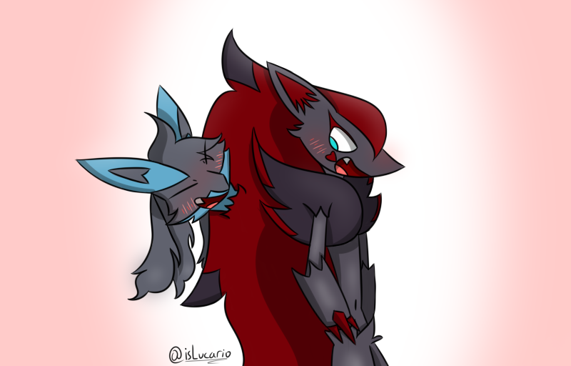 Lucario And Zoroark Love