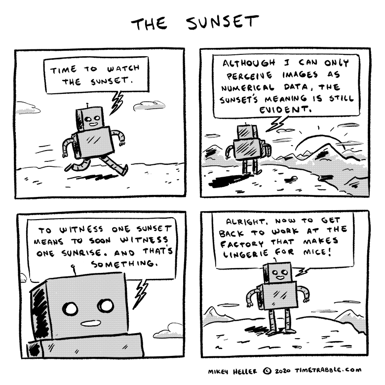 「i drew a comic about the sunset 」Mikey Hellerの漫画