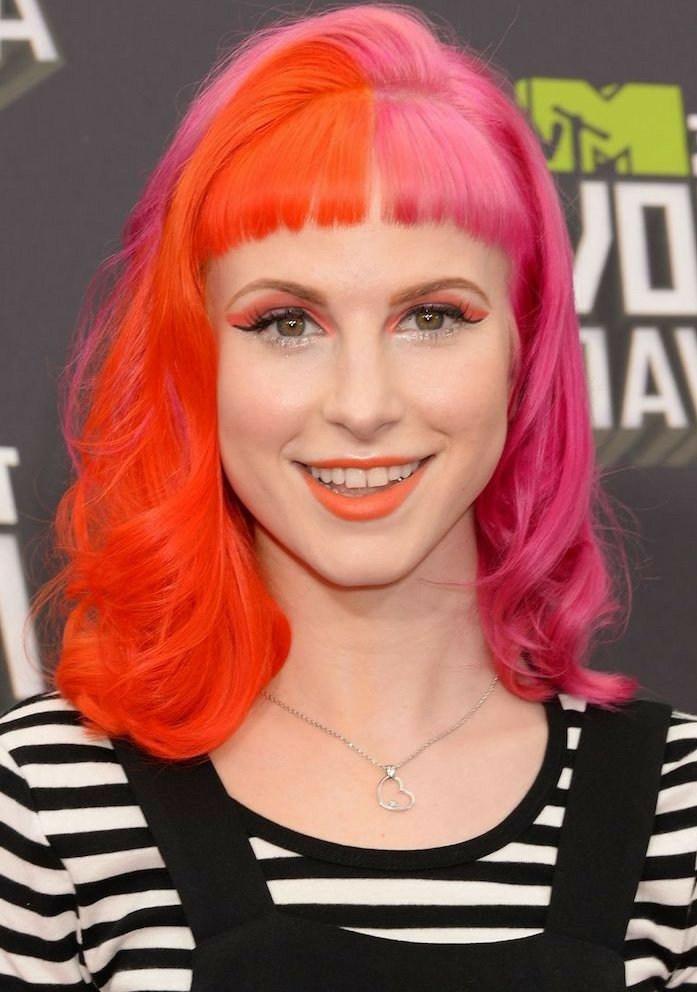 Hayley Williams Pink And Orange Hair
