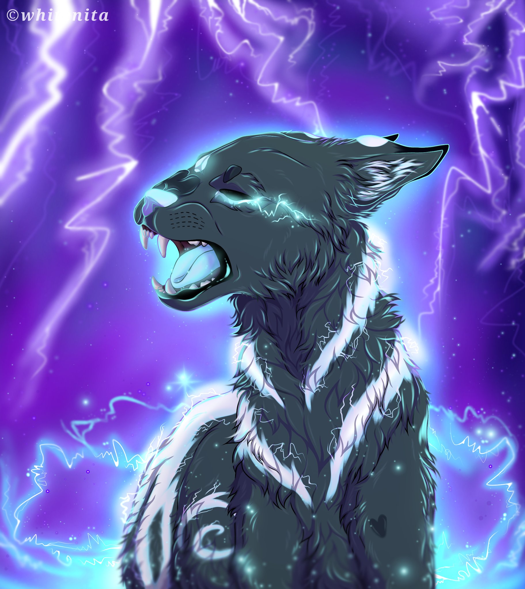 Anime Lightning Wolf