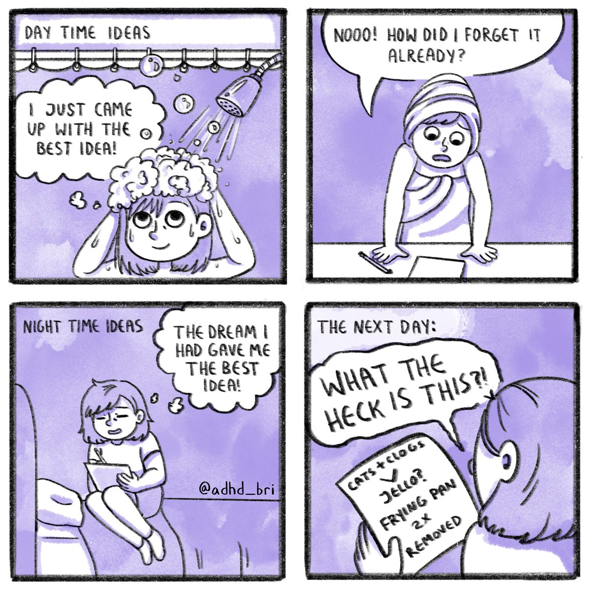 「Do you find your (in)ability to start tasks consistent? 」Adhd_bri Comicの漫画