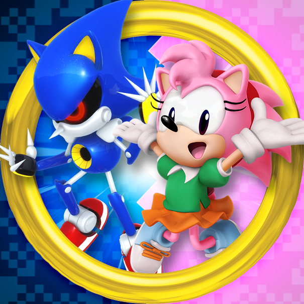 Classic Amy Rose And Classic Sonic