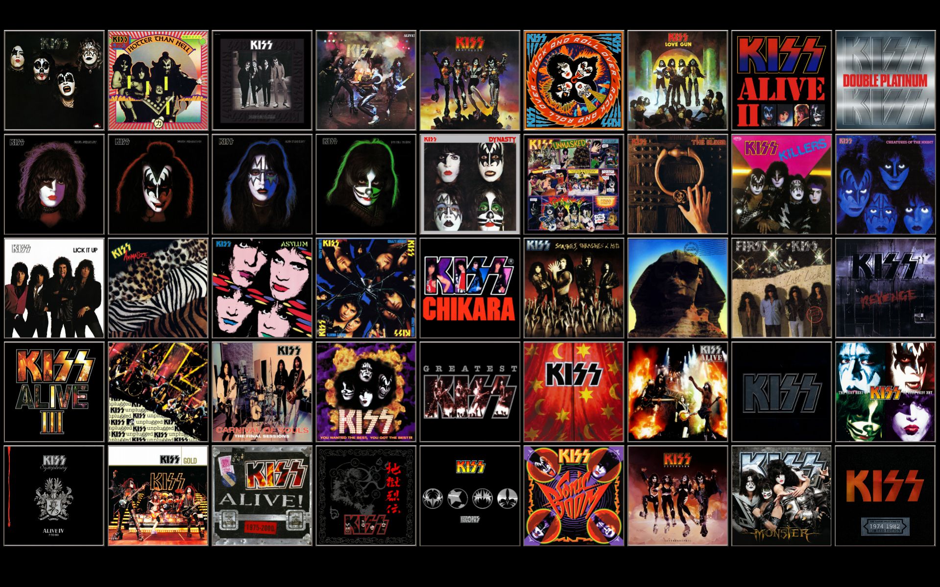 Kiss Album Covers In Order