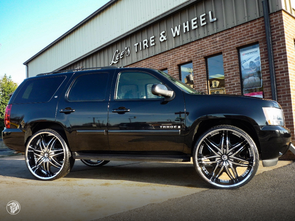 Blue Chevrolet Tahoe On 24s