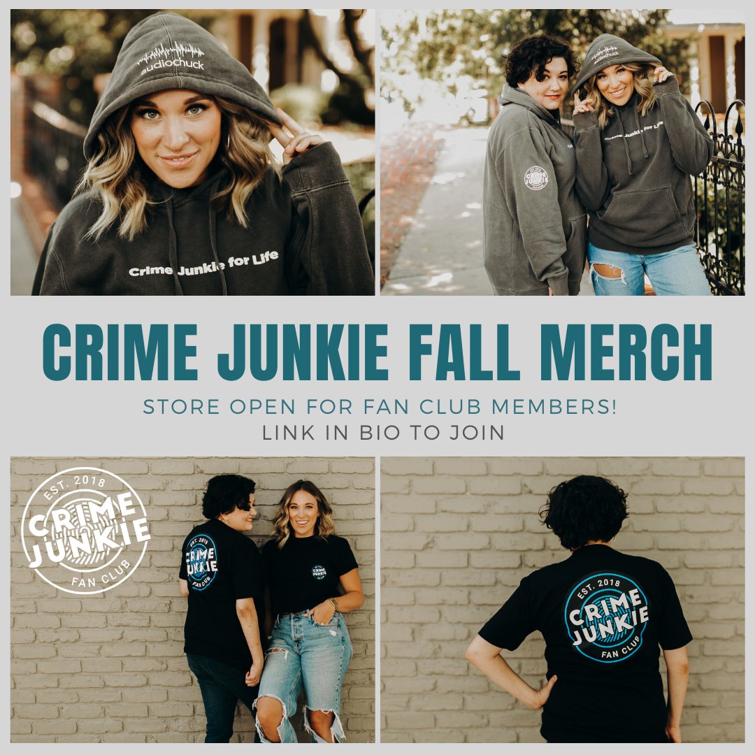 Crime Junkie Podcast on Twitter: "The merch store is officially open to ...