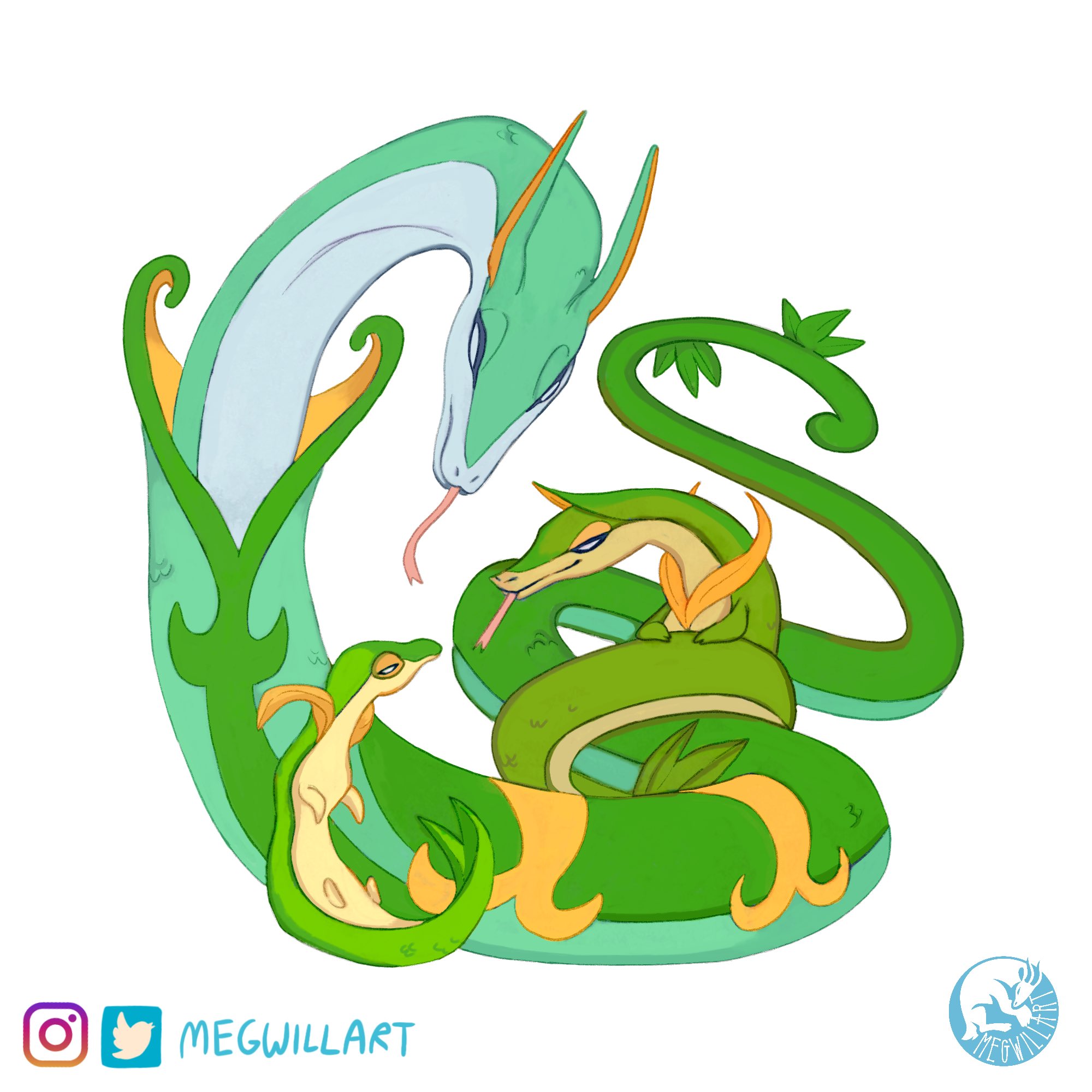 Pokemon Servine Evolution Snivy, Servine & Serperior Evolution