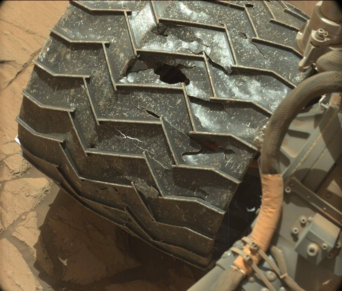 Curiosity Rover Wheel Damage