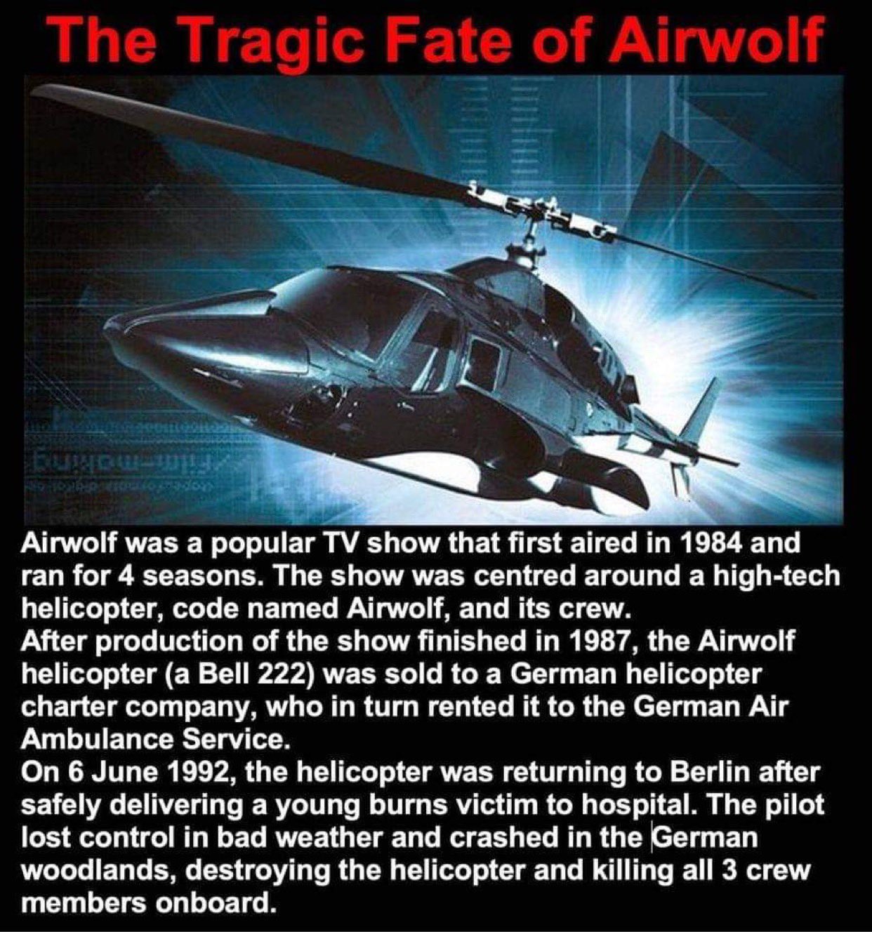Airwolf Helicopter Tv Show