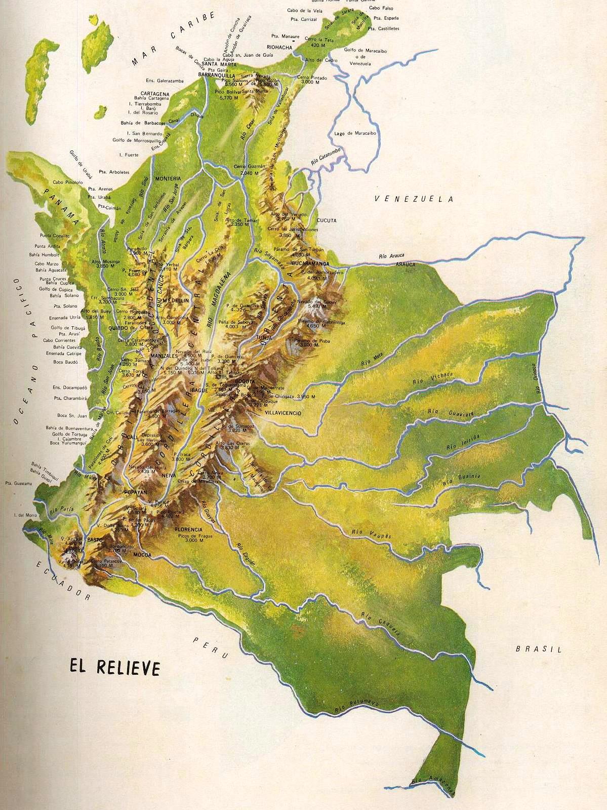 Cordillera De Los Andes Mapa