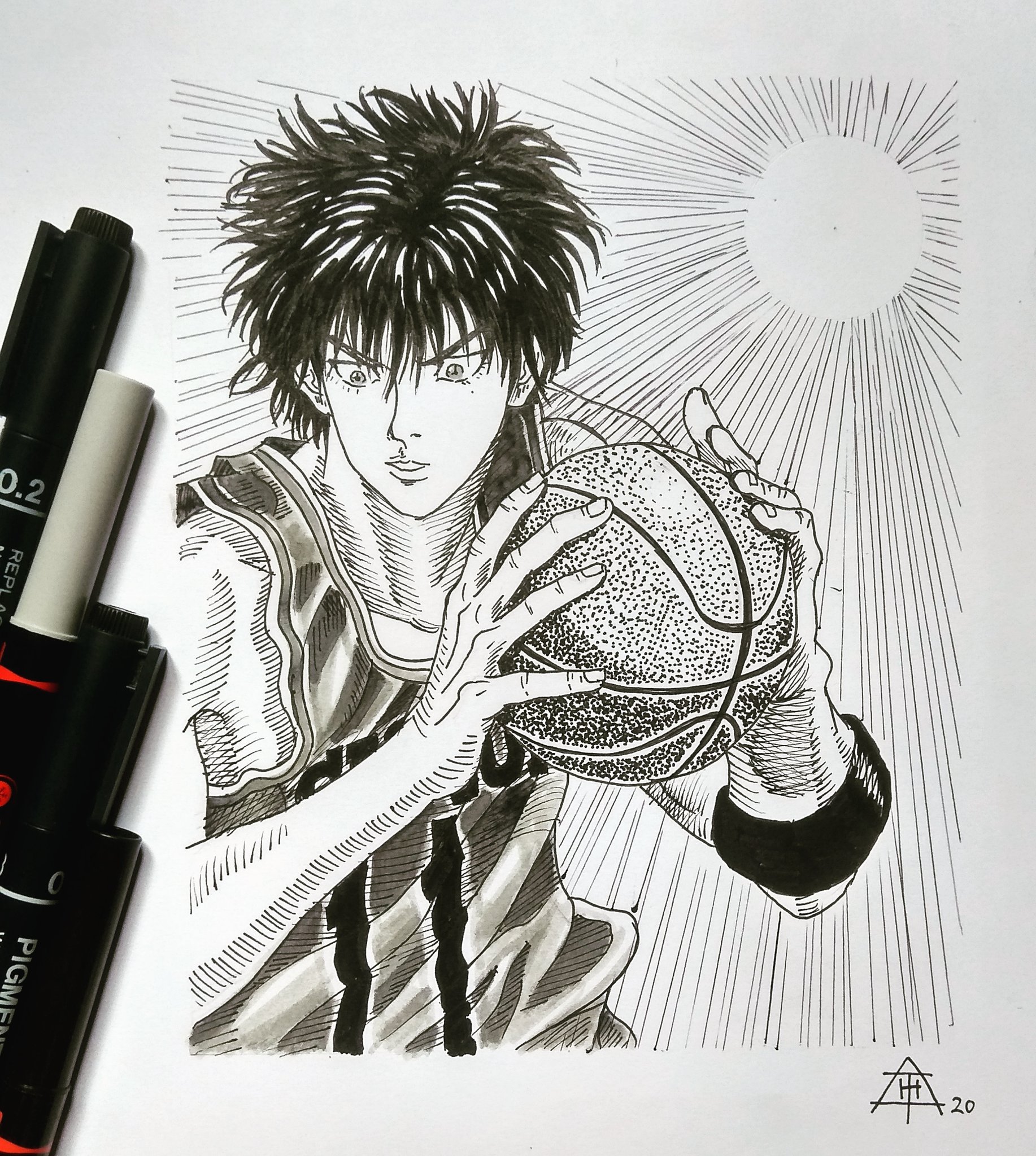 Rukawa Kaede Drawing THE FIRST SLAM DUNK : Rukawa Kaede (colored Ver.)