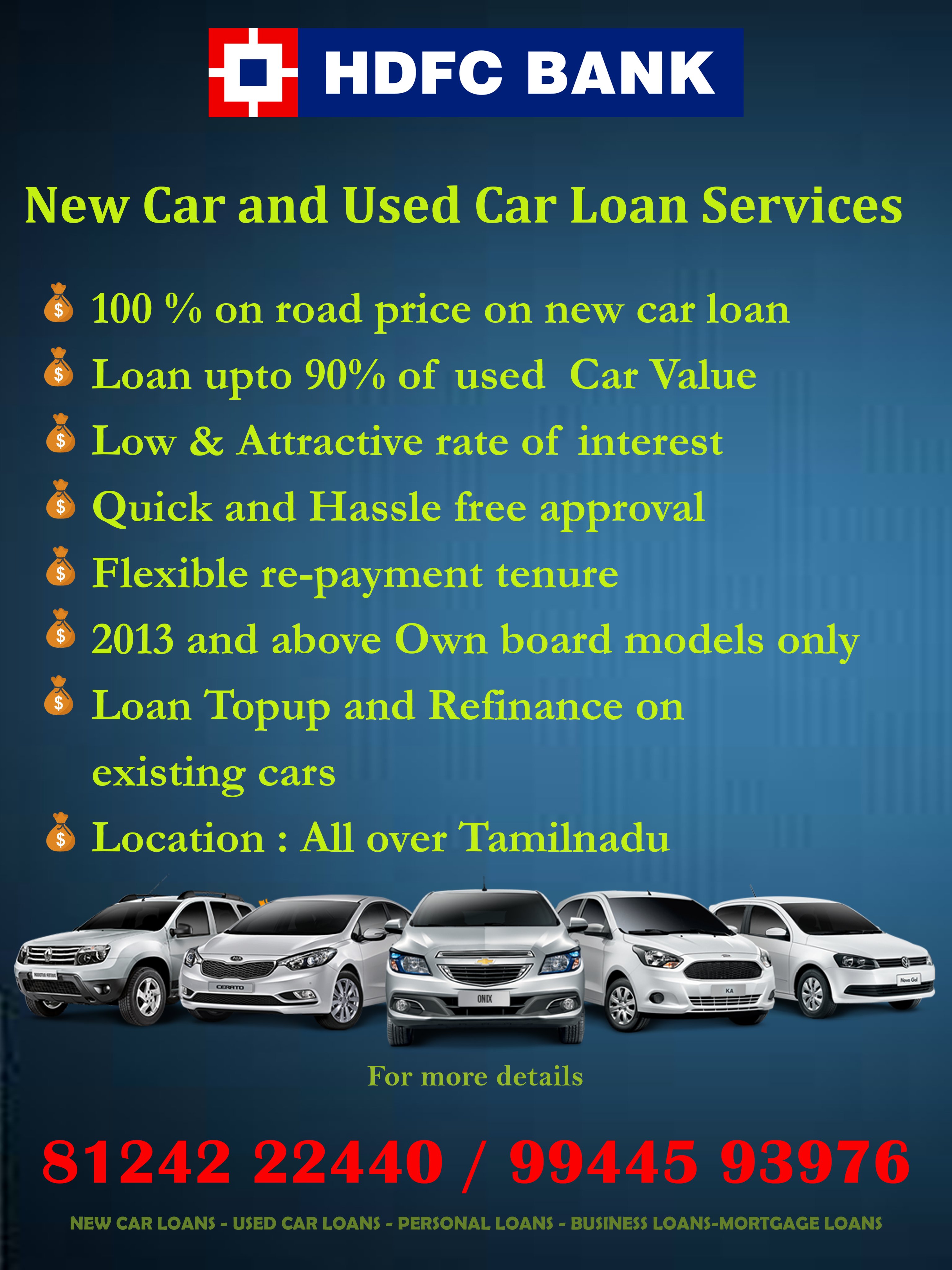 AM ASSOCIATES on X need carloan from HDFC BANK at all over tamilnadu new car loan get upto 100 onroad price 812422440 used car loan get upto 100 car