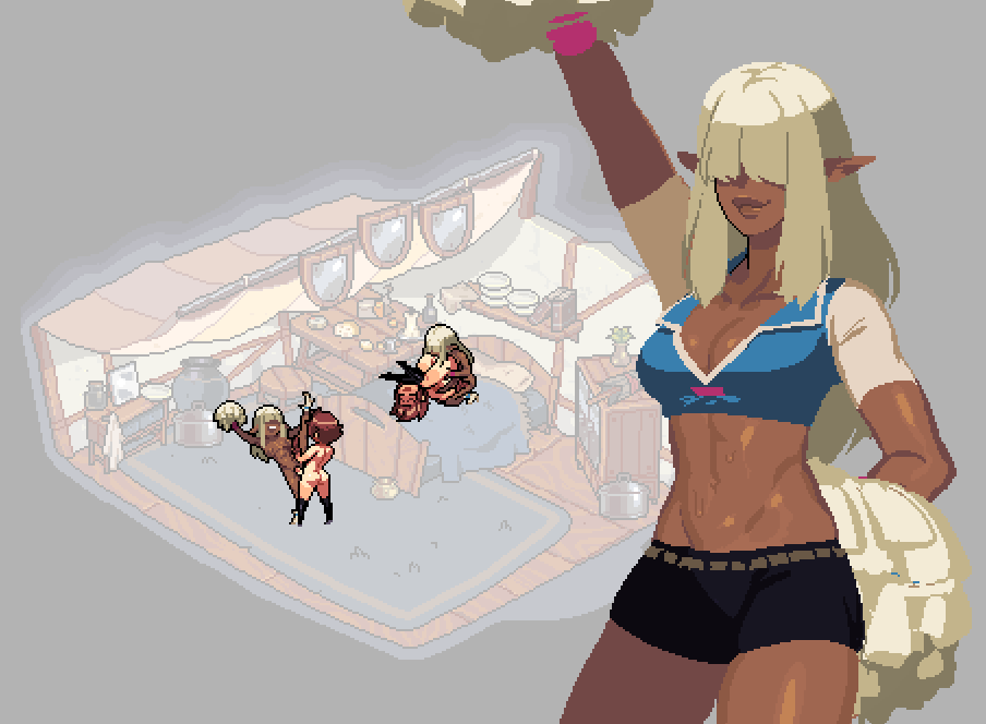 That's right, more elves! Scene design by @Nedoiko -Spurple #cloudmeadow #gamedev #erodev ...