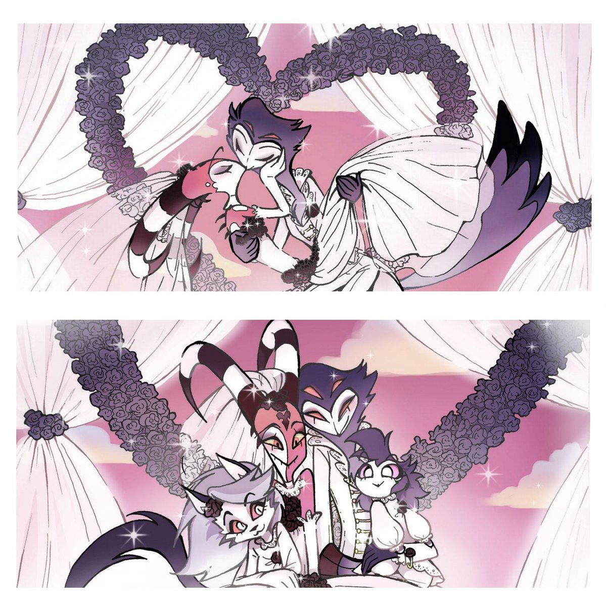 Helluva Boss Stolas X Blitzo Fan Art