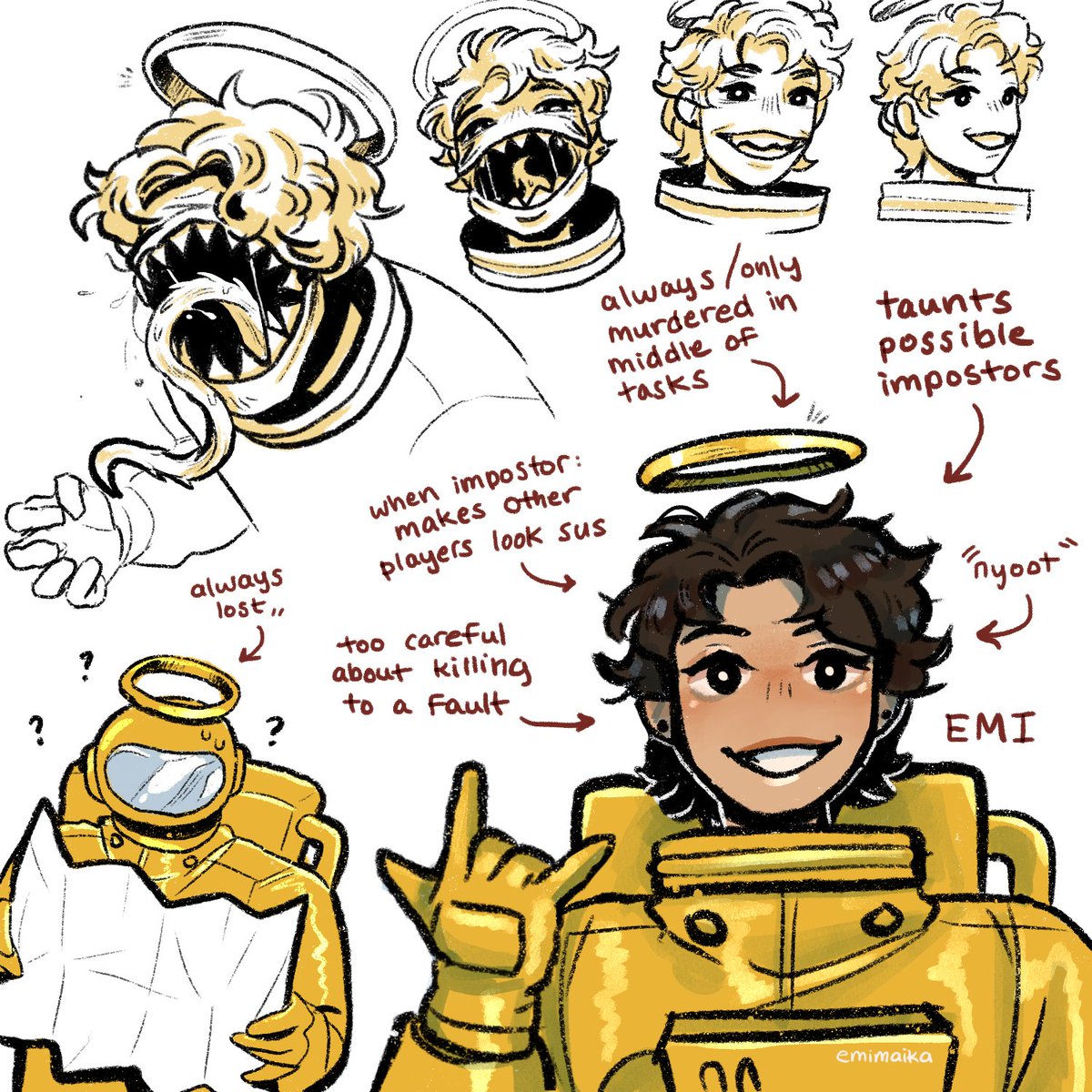 「tw horror screw it, among us sona 」maika @ werkin🧃の漫画