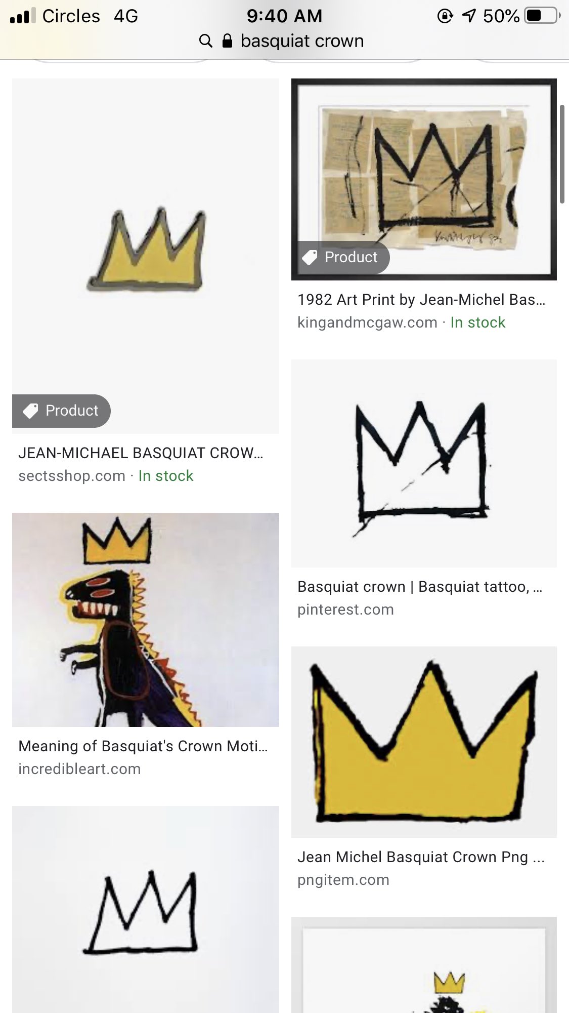 Basquiat Crown Png