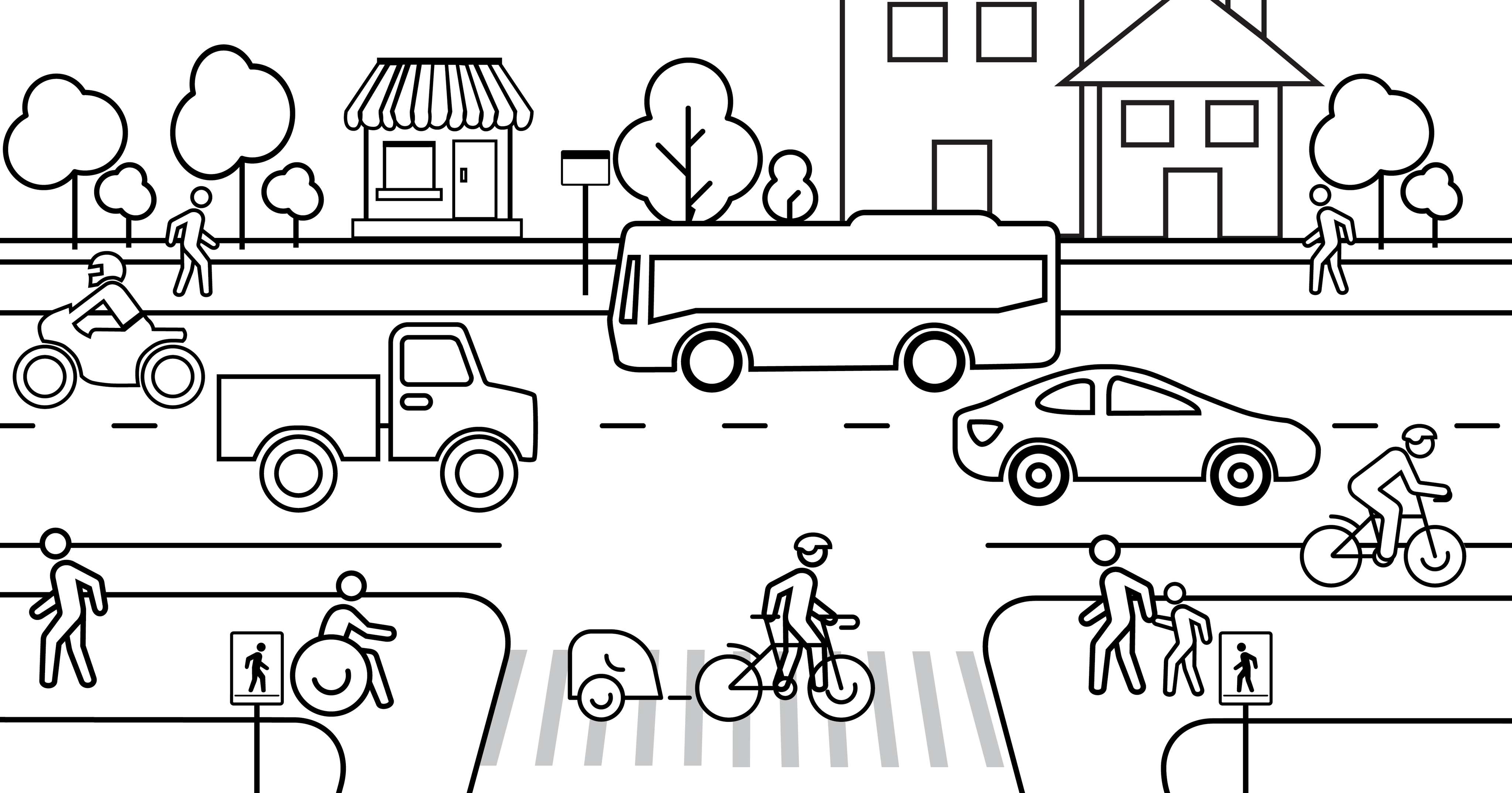 Road Safety For Children Colouring Sheets