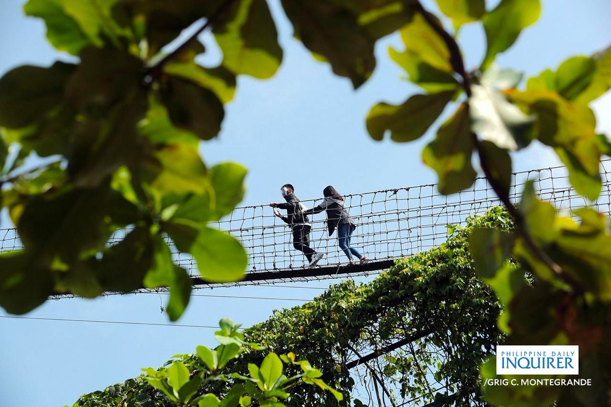LOOK: Locals climb the hanging bridge of the 360 degree view deck at ...