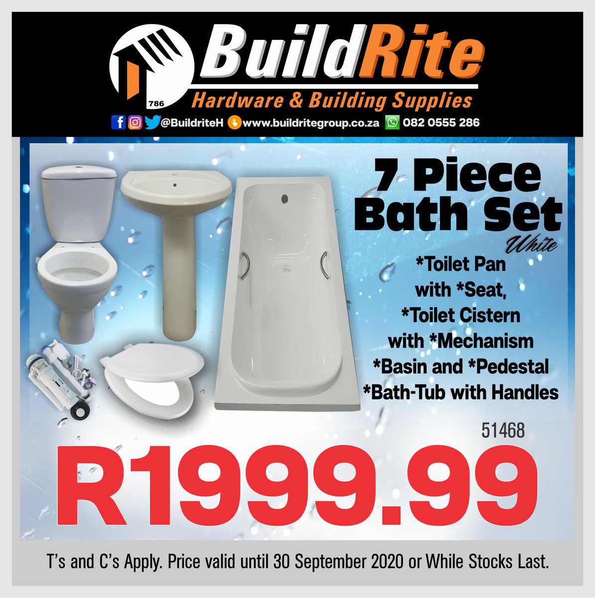 BuildriteHardware on Twitter: "Great Value for Money with this 7 Piece Bath Set... Grab all the ...