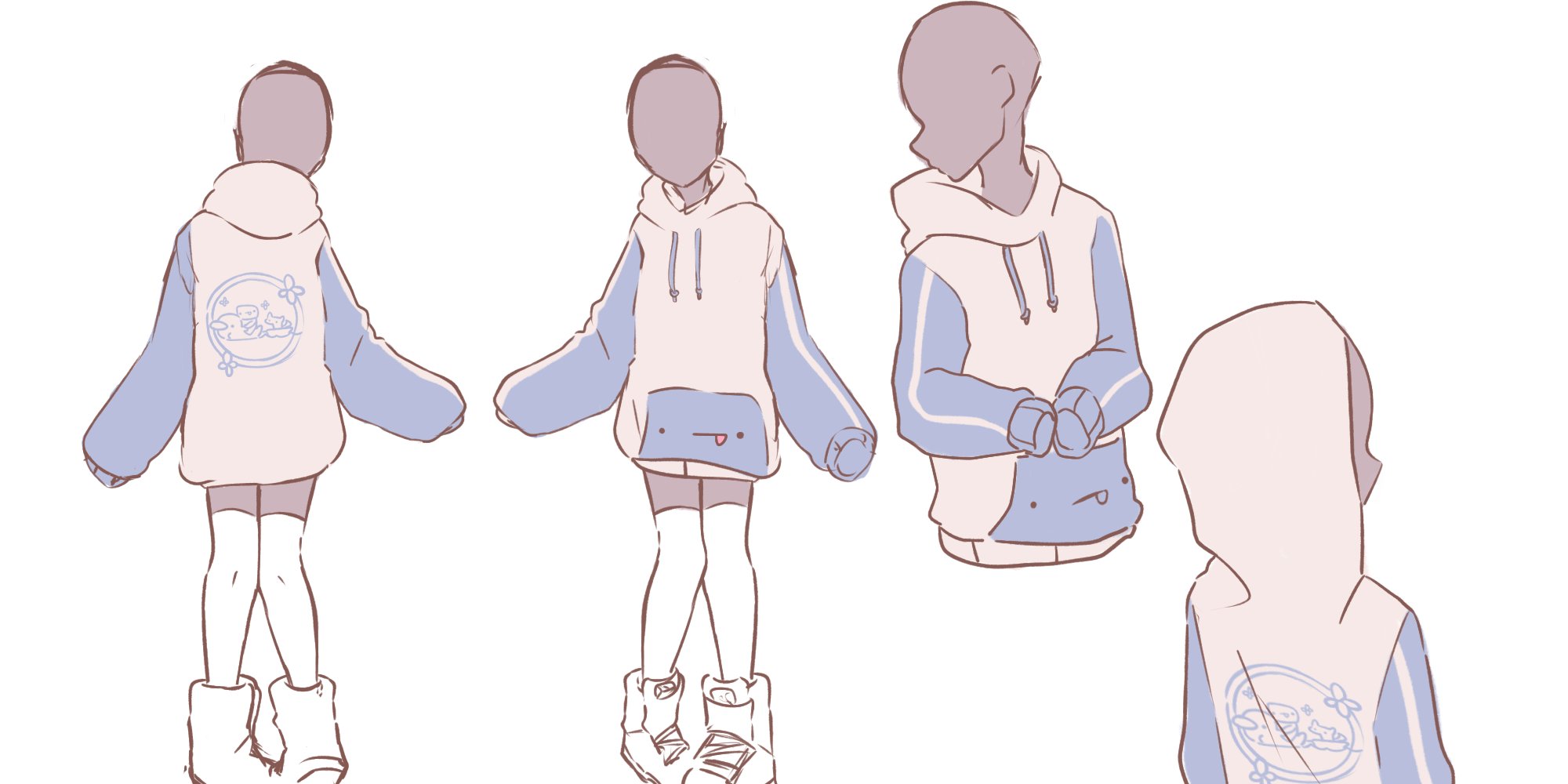 Anime Girl Base With Hoodie