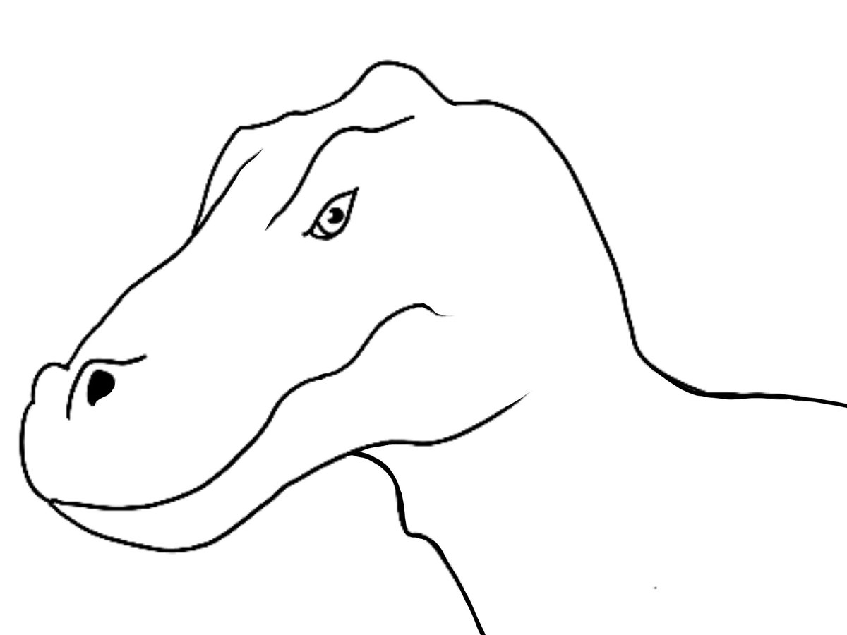 Raptor Head Drawing Easy