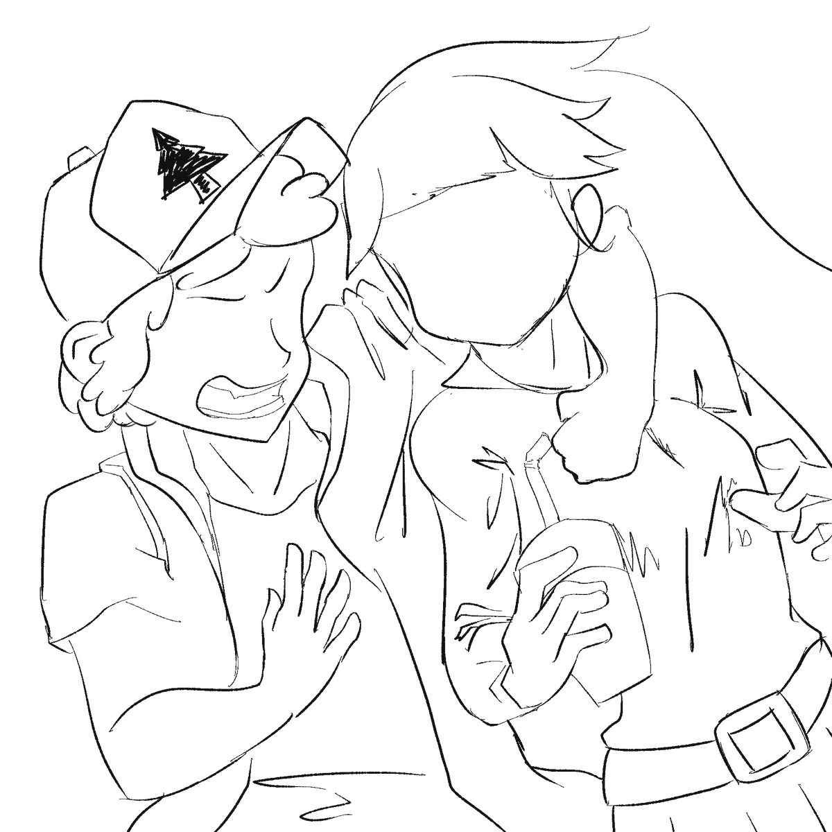 Motlekai on Twitter: "dipper and pacifica quick sketch…