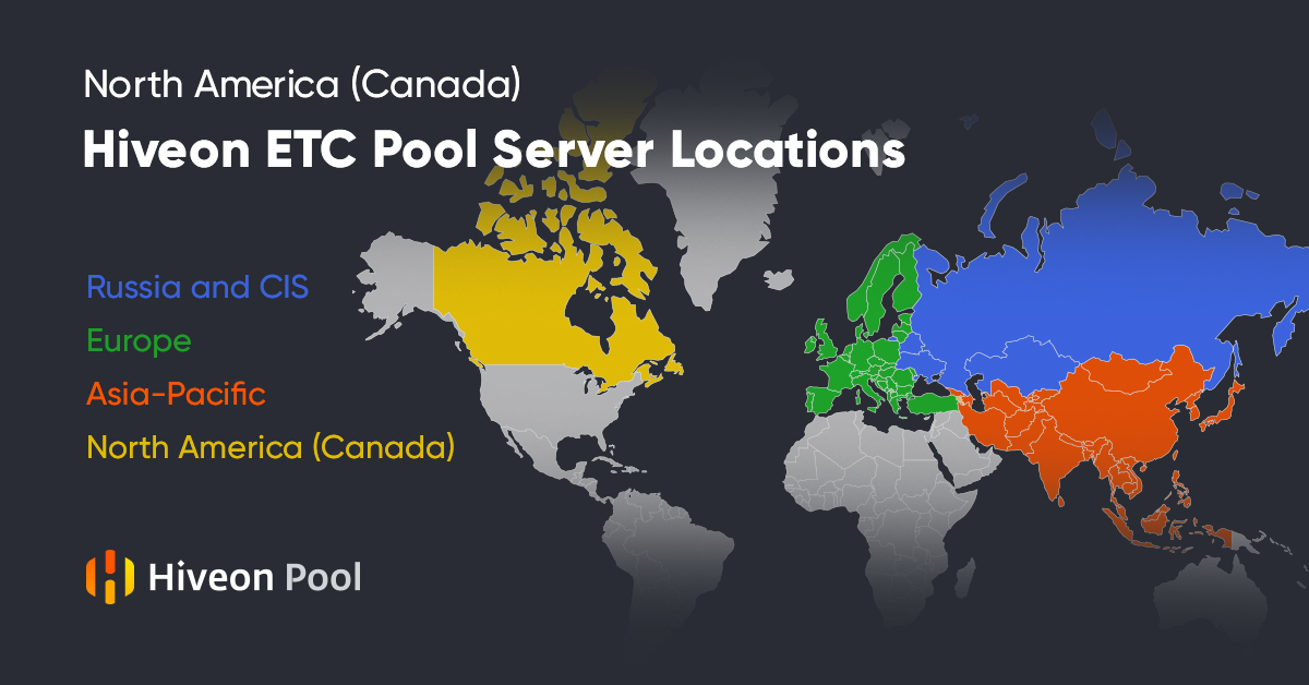 The Hiveon ETC pool has added a new server in Canada : r/EthereumClassic
