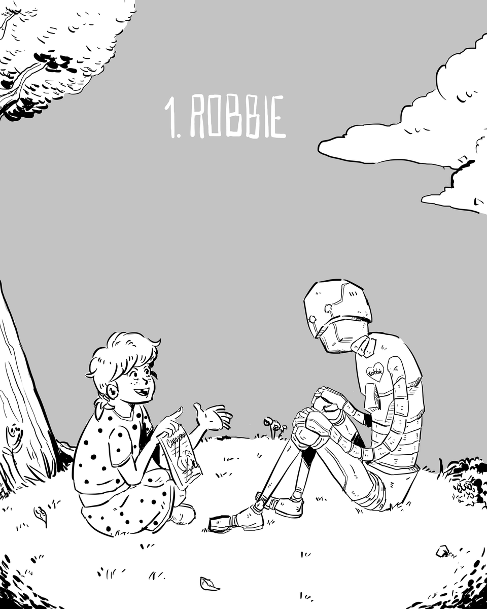 「A while ago I drew covers of each chapter (9) of the I Robot」Barb の漫画