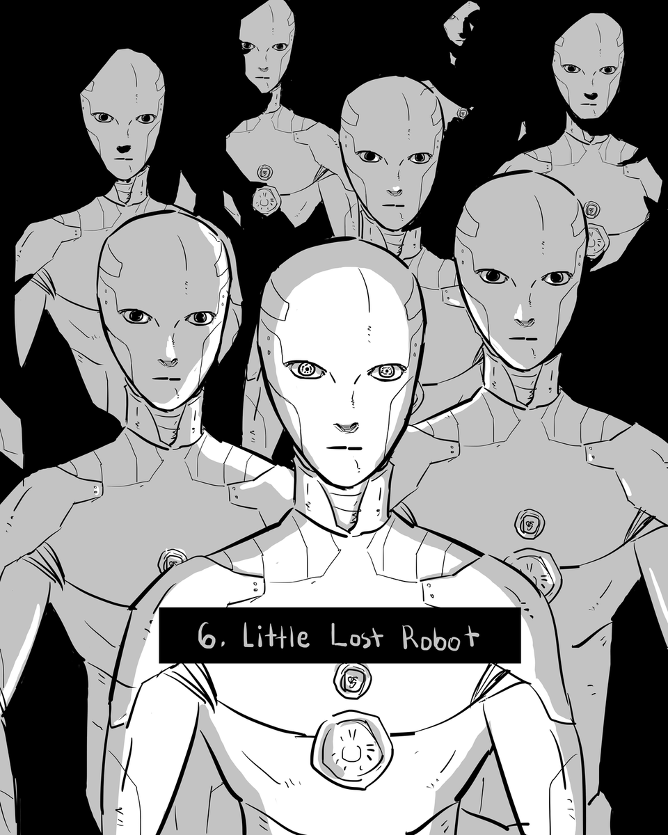 「A while ago I drew covers of each chapter (9) of the I Robot」Barb の漫画