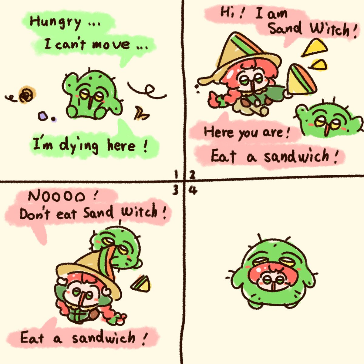 「Sand witch is good at a sandwich! This is my beri first ori」ぬめのこの漫画