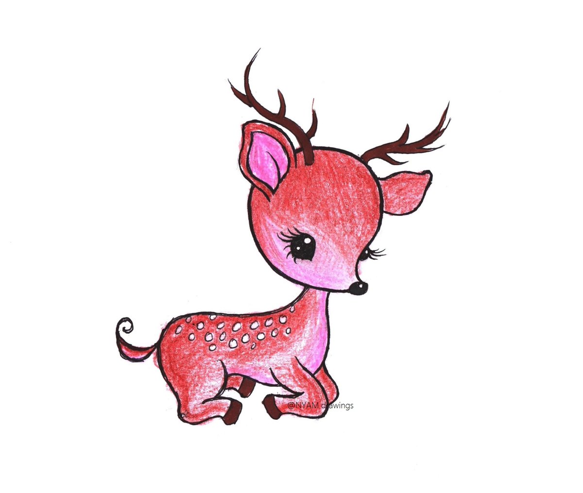 Small Girl Easy To Draw Deer