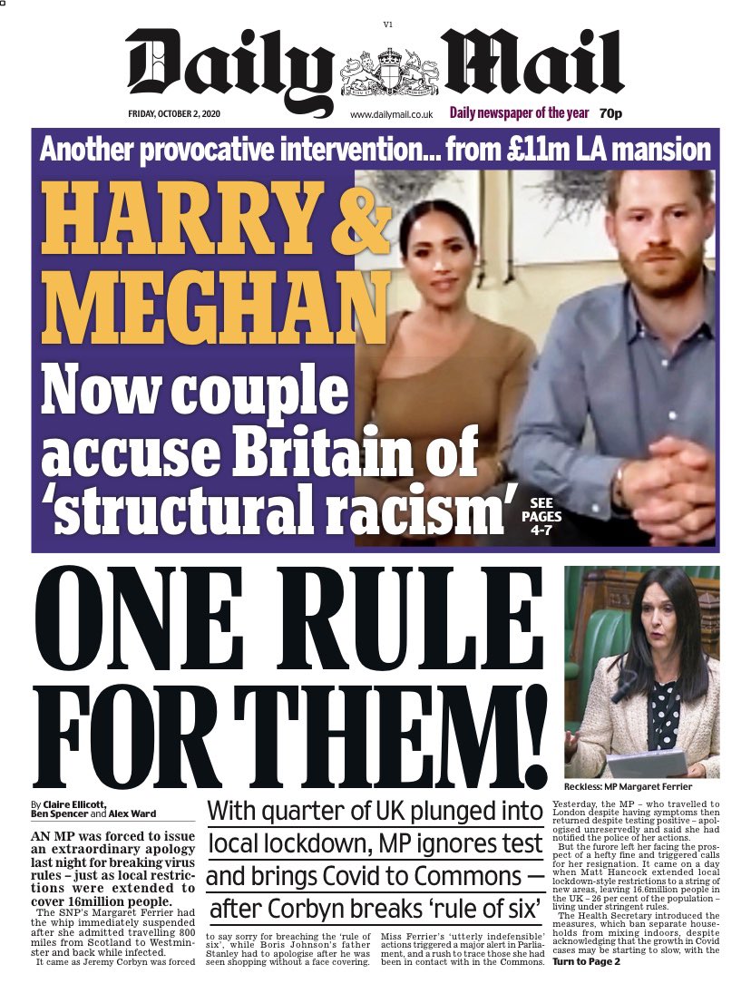 Daily Mail Front Page 1st Of October 2020 Tomorrows Papers Today Daily