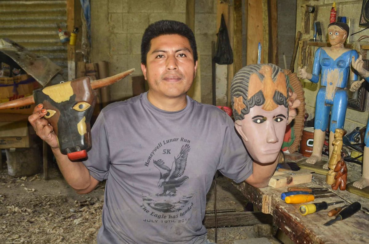¡Chapín chispudo! Santos Lux crea figuras de animales, máscaras ...