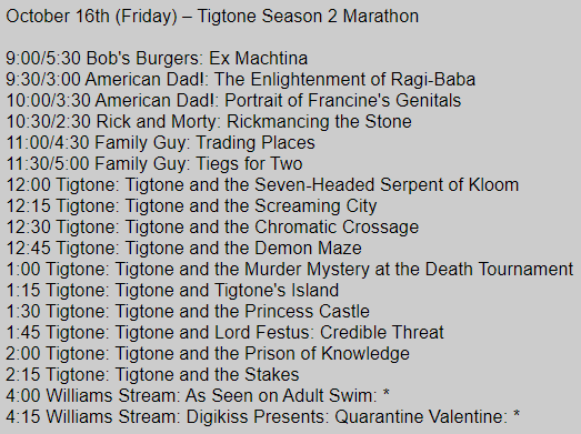 Tigtone season 2 marathon on October 16th from midnight to 2:30a : r ...