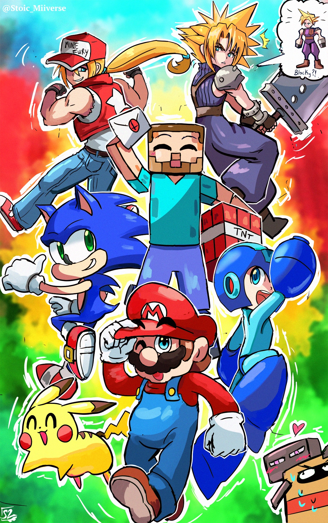 Sonic Vs Mario Vs Megaman Vs Kirby