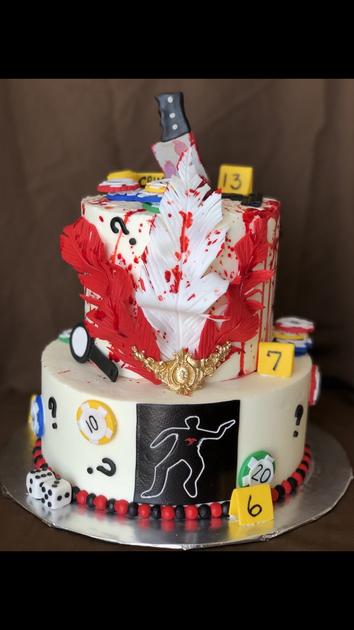 Murder Scene Birthday Cake